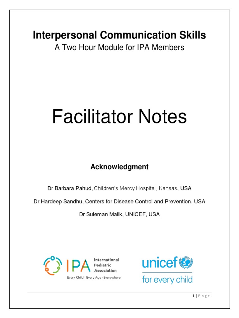 Module 3 - IPC Skills For IPA Members - A Two Hour Module Zero | PDF ...