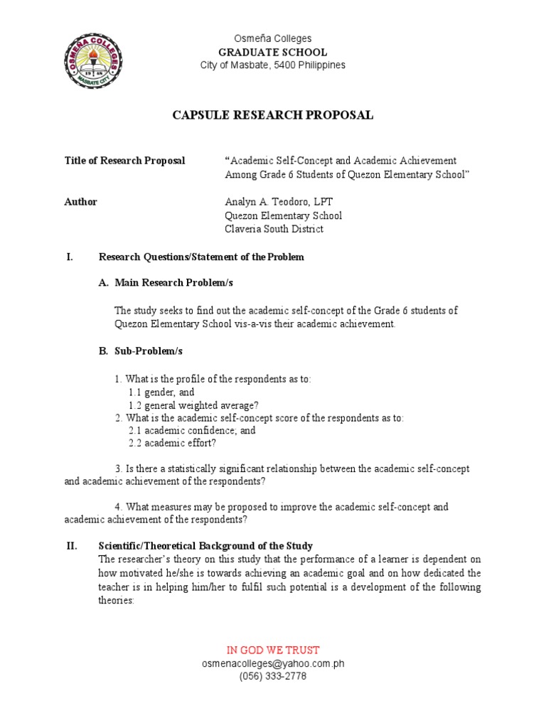 Capsule Research Proposal 2 | PDF | Reinforcement | Self Concept