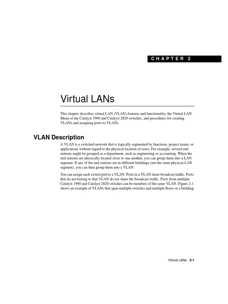 Virtual LANs | PDF | Network Switch | Computer Network