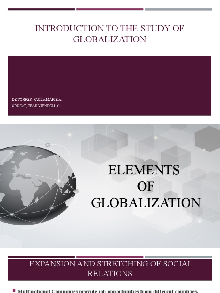 Elements of Globalization | PDF