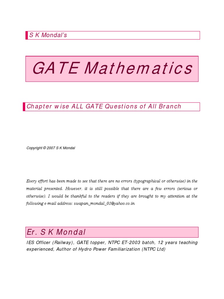 Matrix Algebra - Gate Solved | PDF | Eigenvalues And Eigenvectors ...