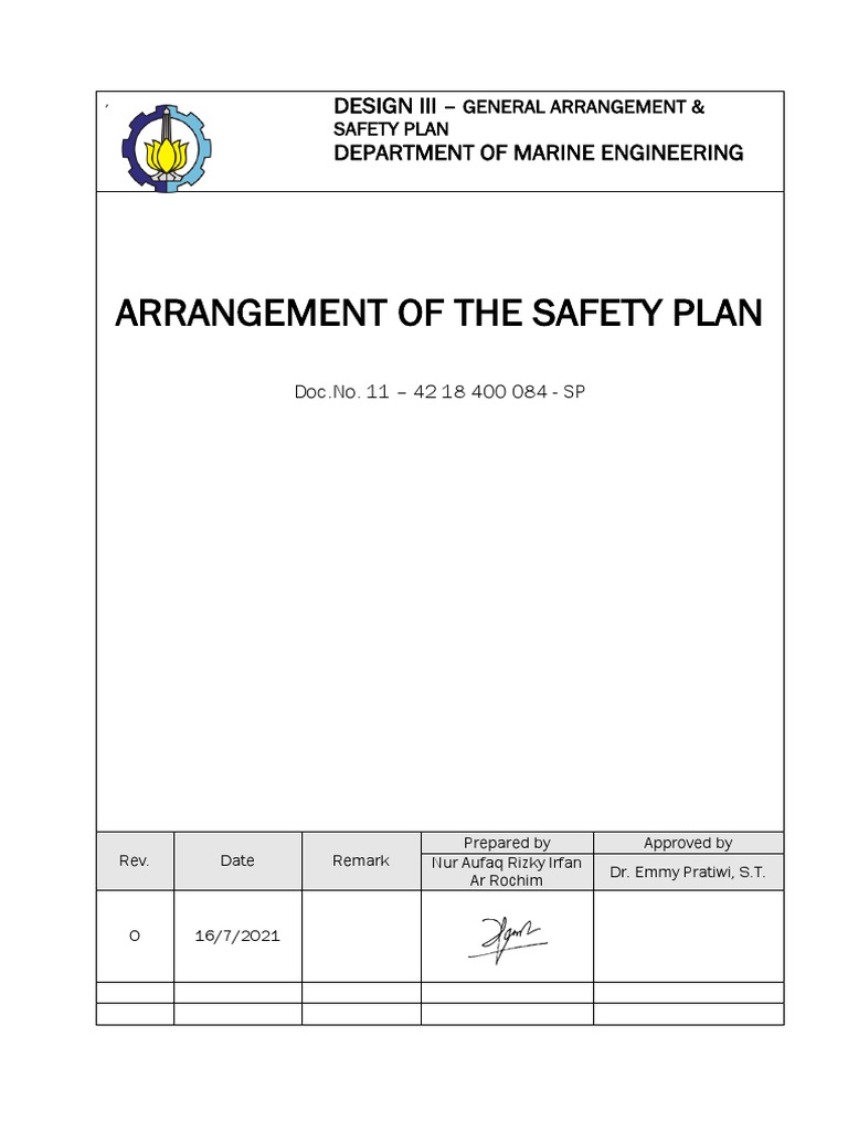 Ship Safety Plan Overview | PDF | Ships | Water Transport