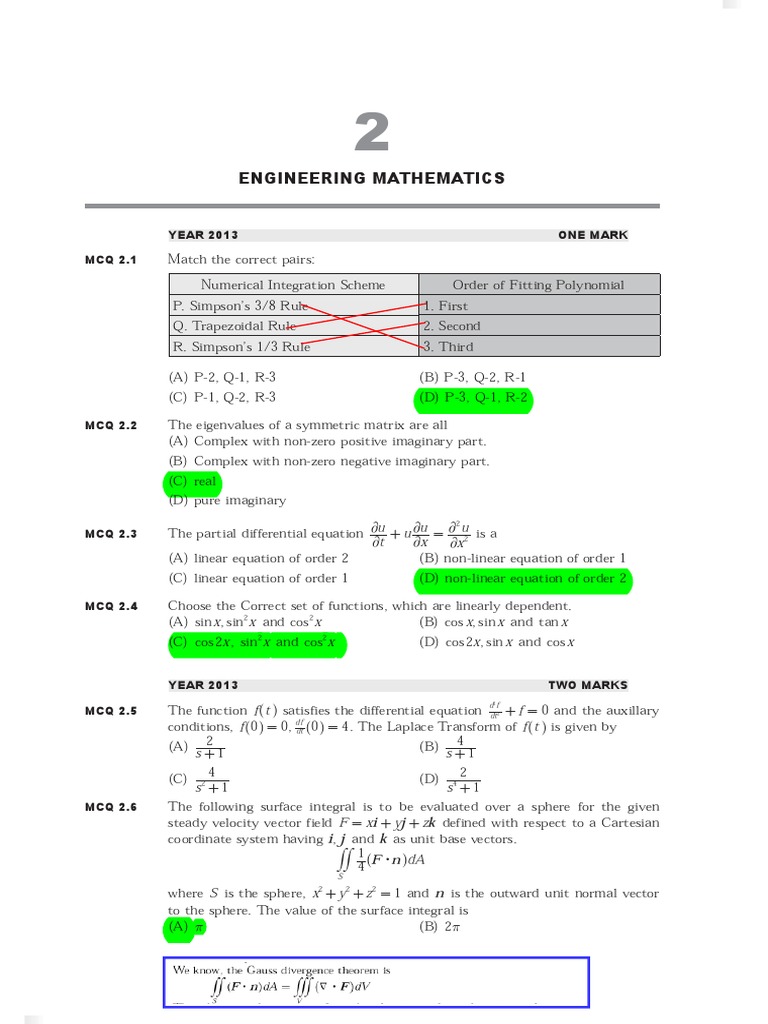 Math Gate 2000-2013 | PDF | Eigenvalues And Eigenvectors | Equations