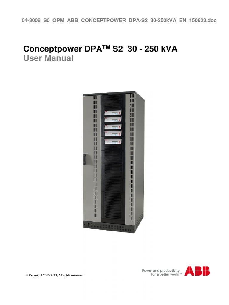 Conceptpower Dpa-S2!30!250kva User Manual | PDF | Battery Charger ...