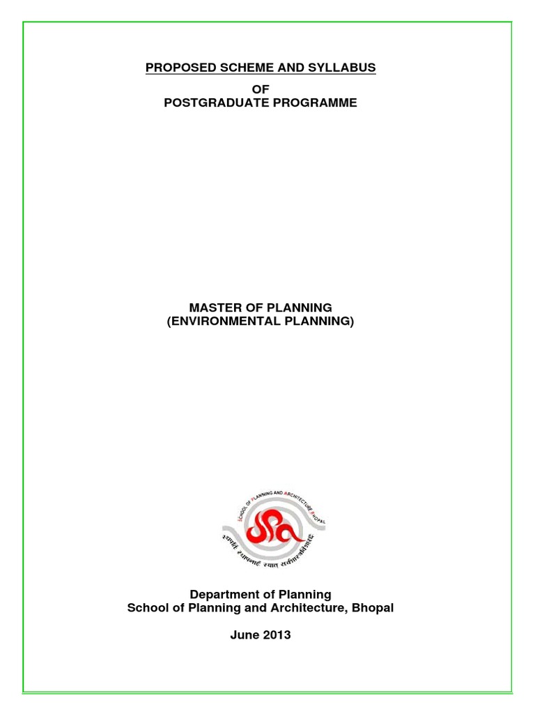Master of Planning (Environmental Planning | PDF | Demography | Statistics