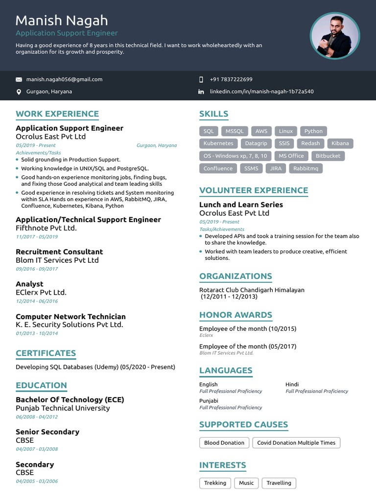 Manish's Resume | PDF | Microsoft Sql Server | Operating System Families