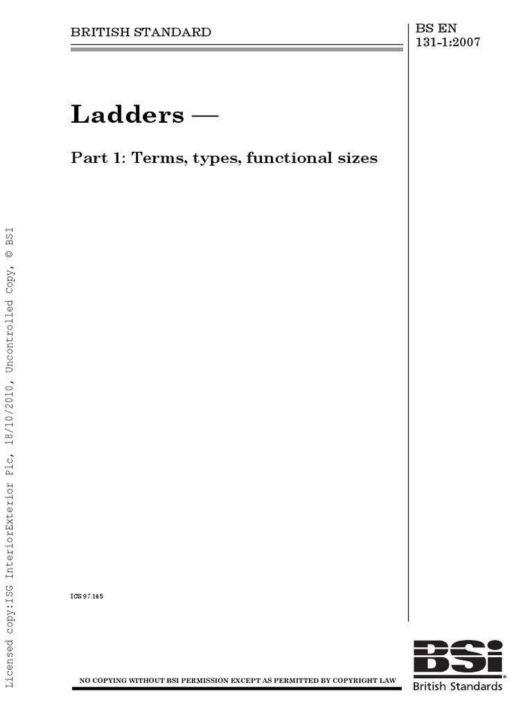 Ladders - : Part 1: Terms, Types, Functional Sizes | PDF | Ladder ...