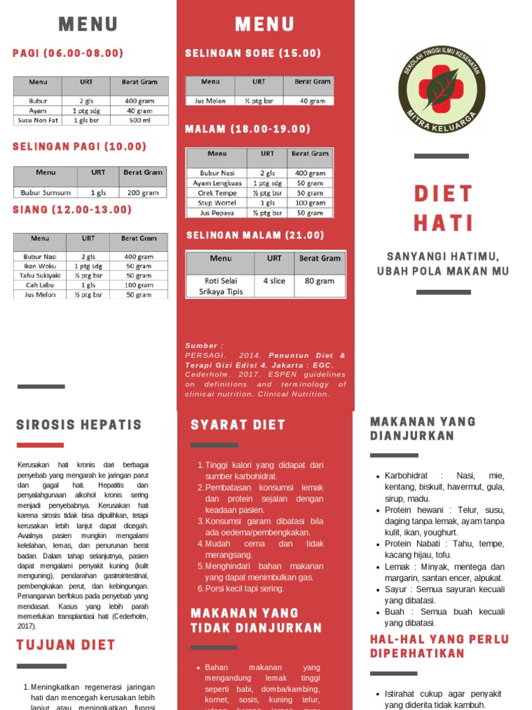 Leaflet Diet Hati New | PDF