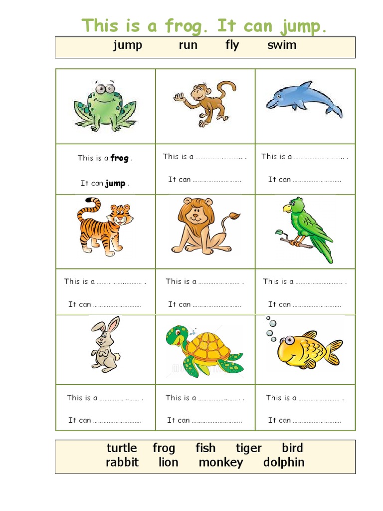 This Is A Frog. It Can Jump.: Jump Run Fly Swim | PDF | Home & Garden