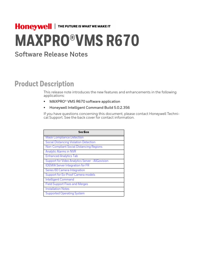 MAXPRO VMS R600 Software Release Notes PDF | PDF | Password | Operating ...