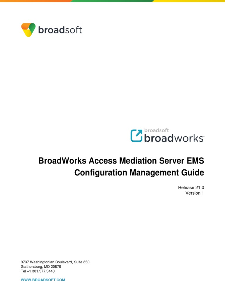 Broadworks Access Mediation Server Ems Configuration Management Guide | PDF | Command Line ...