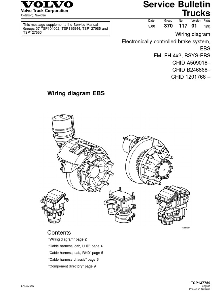 Wiring Diagram EBS | PDF | Anti Lock Braking System | Truck
