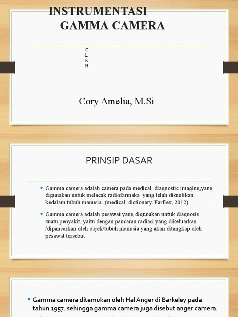 Prinsip dan Komponen Gamma Camera | PDF