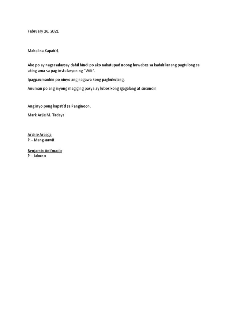 Salaysay NG Di-Pagtupad | PDF