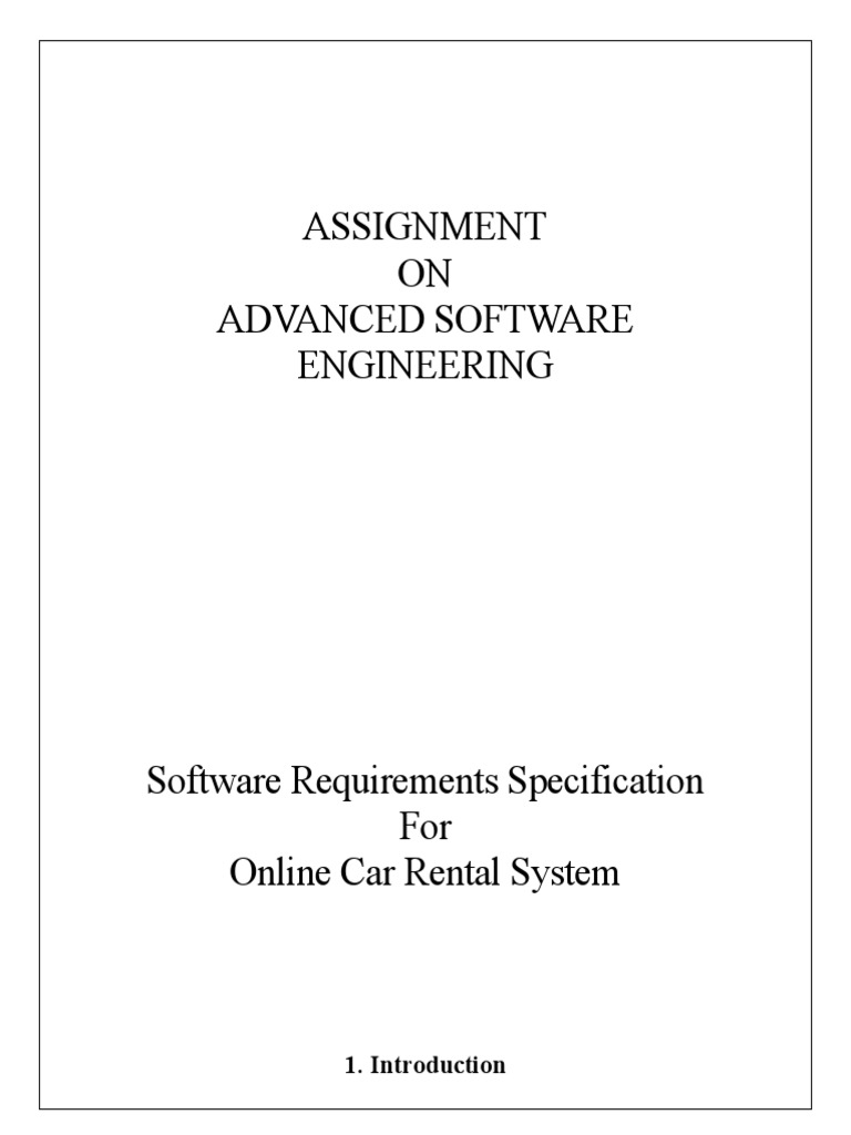 SRS Car Rental System | Download Free PDF | User (Computing) | World ...