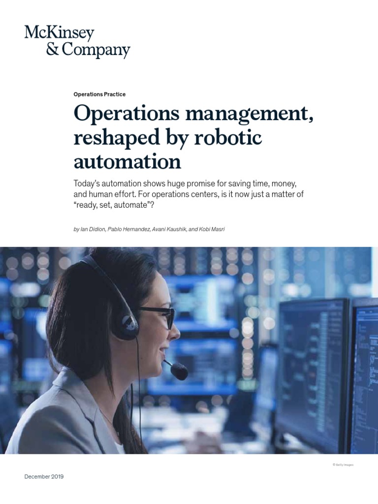 Operations Management, Reshaped by Robotic Automation | PDF ...