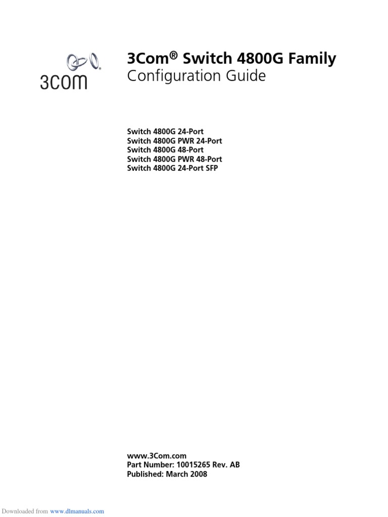 3com Switch 4800G 24-Port Configuration Manual | PDF | I Pv6 | Internet ...