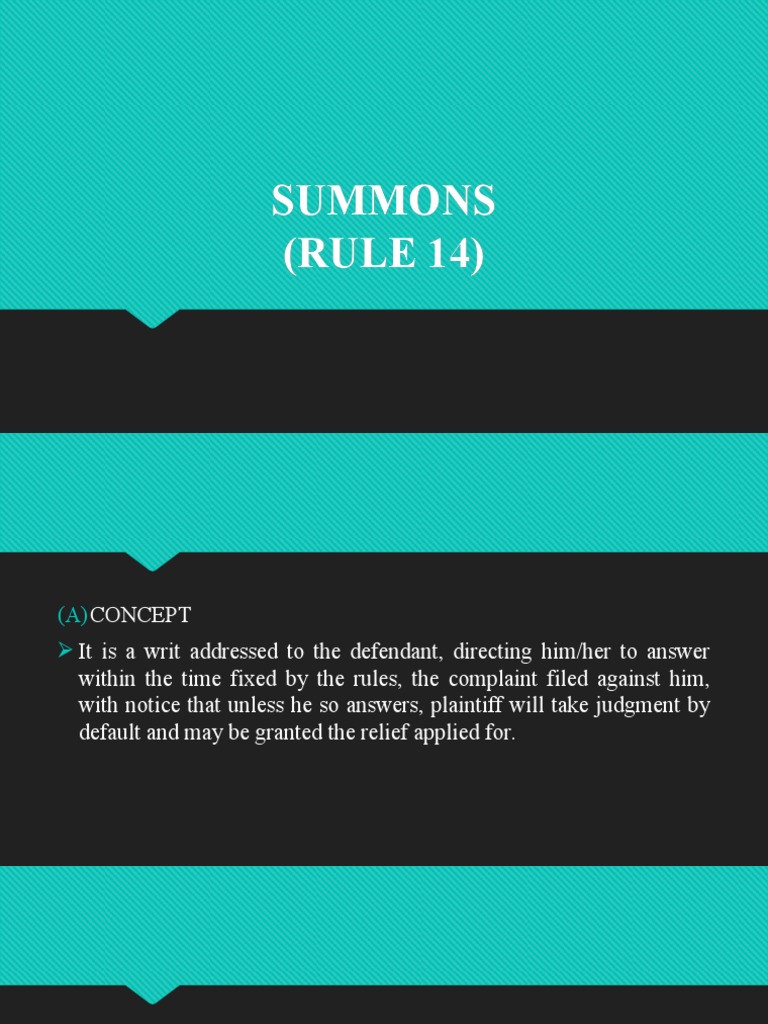 Remedial Law Review I (PPT) - Part 9 | PDF | In Rem Jurisdiction | Summons