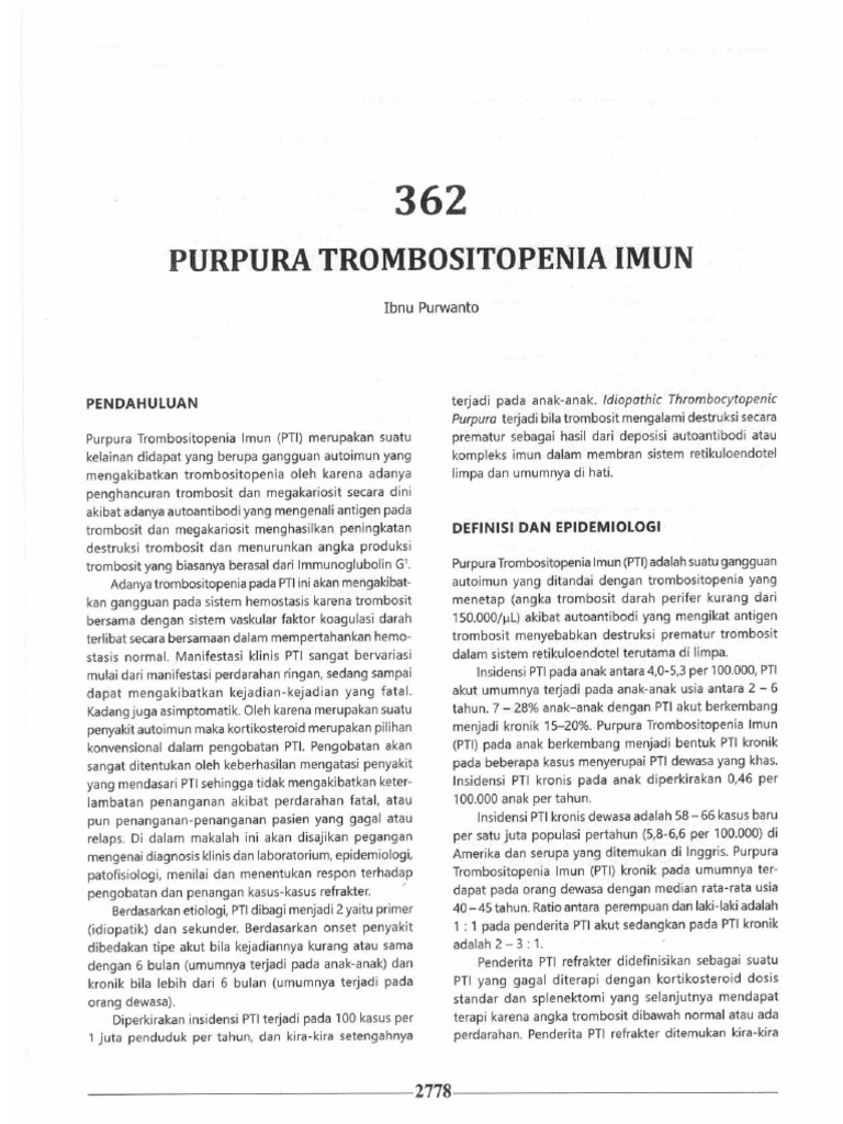 Purpura Trombositopenia Imun | PDF