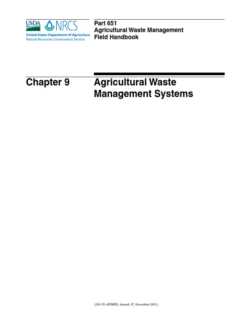 Agricultural Waste Management Field Handbook | PDF | Anaerobic ...