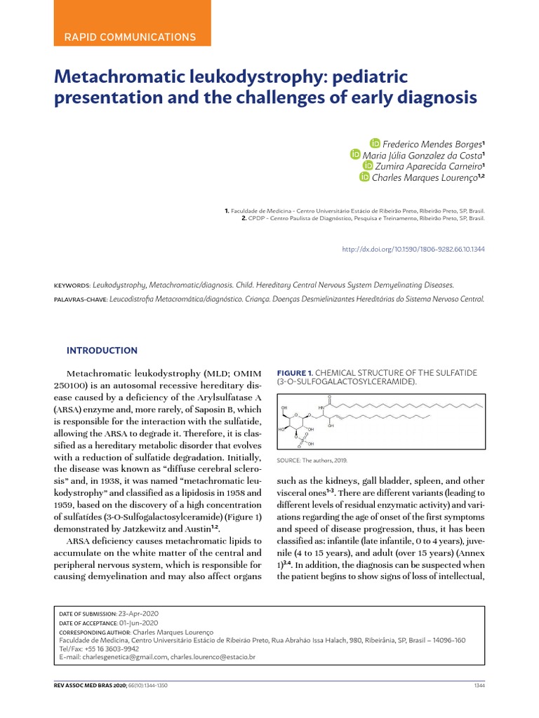 Metachromatic Leukodystrophy Pediatric Presentatio | PDF ...