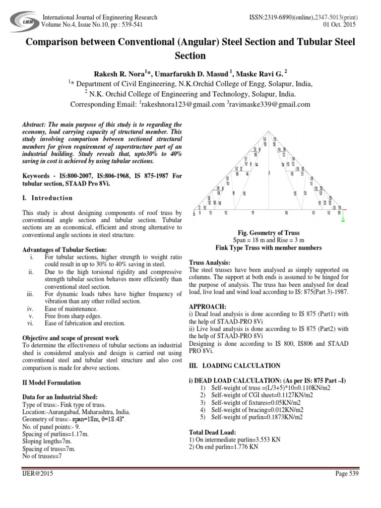 Angular and Tubular Truss Difference | PDF | Truss | Structural Load