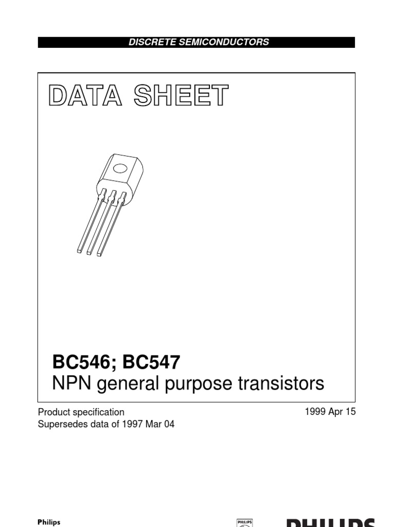 Data Sheet: BC546 BC547 | PDF