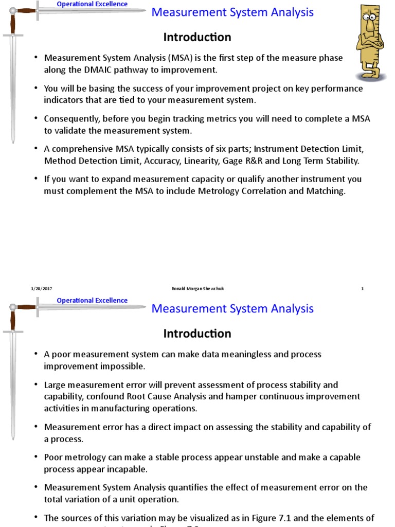 Measurement System Analysis | PDF | Detection Limit | Accuracy And ...