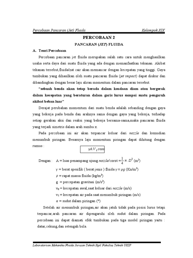 Pancaran Jet Fluida | PDF