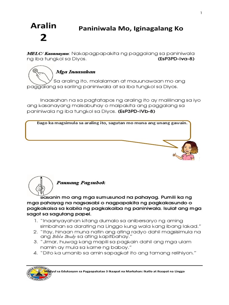 ESP 3 Q4 Week 2 | PDF