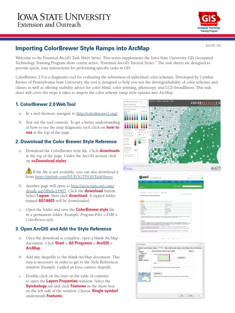 Importing Colorbrewer Style Ramps Into Arcmap | PDF | Arc Gis | Software
