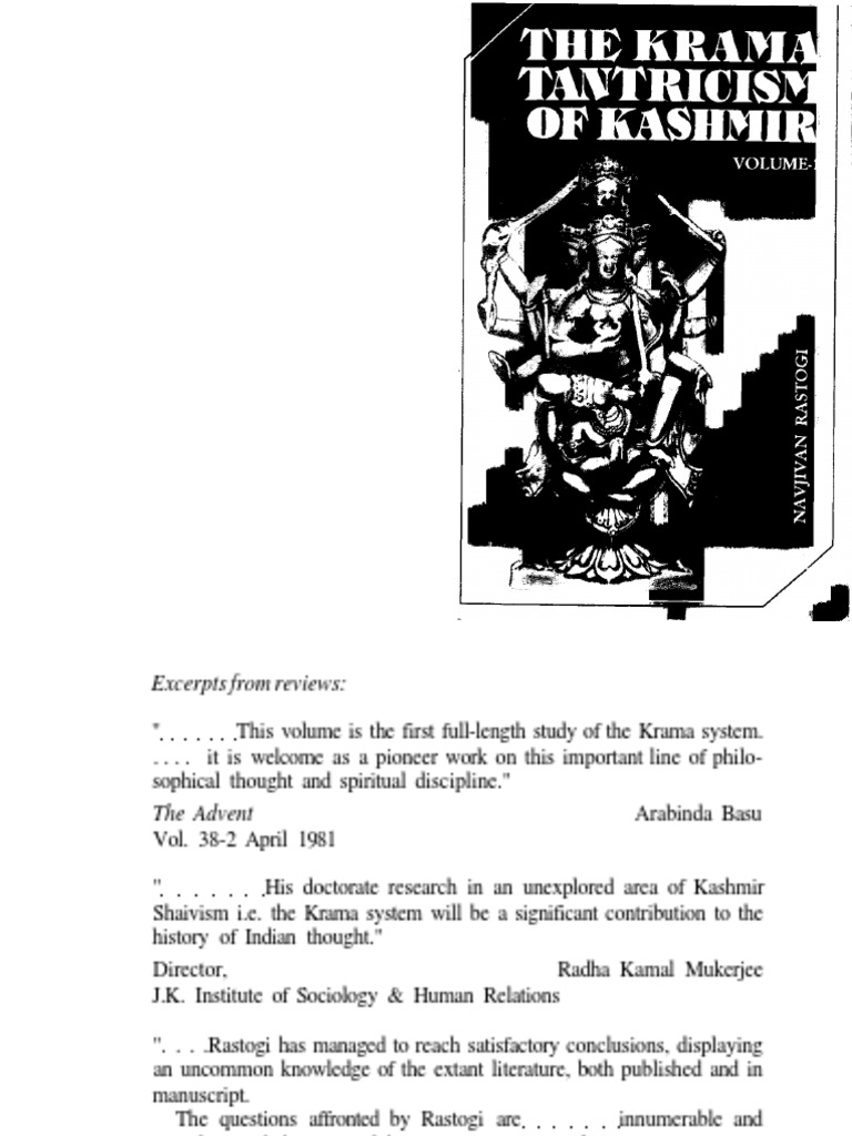 The Krama Tantricism of Kashmir | PDF | Tantra | Western Esotericism