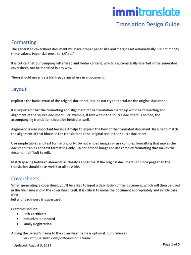 Translation Design Guide | PDF | Page Layout | Microsoft Word