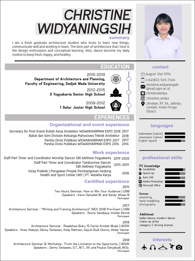 Curriculum Vitae-Example 2020 | PDF | Leisure