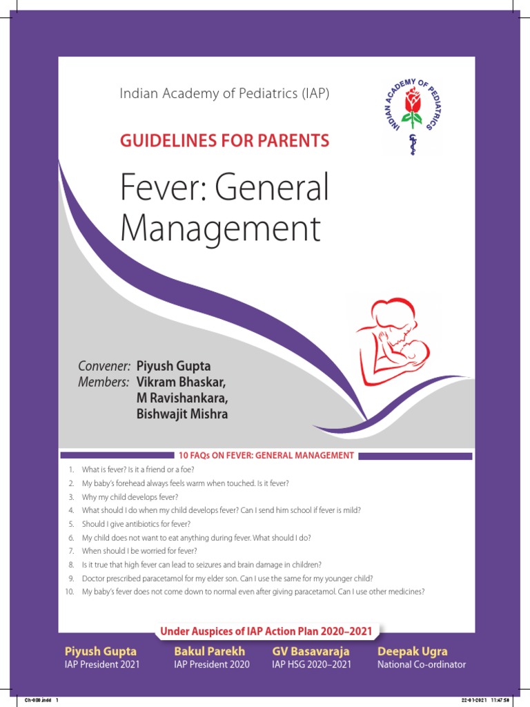 IAP Guidelines For Fever | PDF | Fever | Rectum