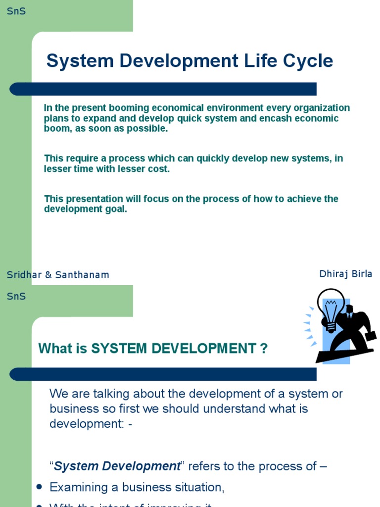 System Development Life Cycle | PDF | System | Feasibility Study