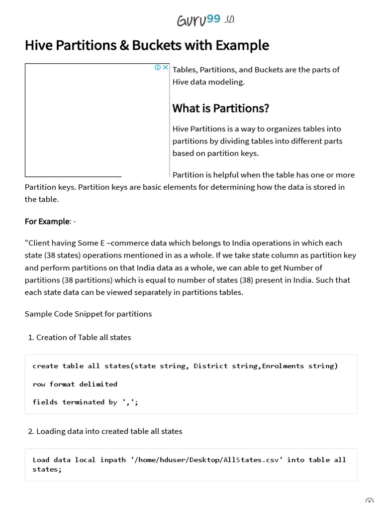 Hive Partitions and Buckets Exercises | PDF | String (Computer Science ...
