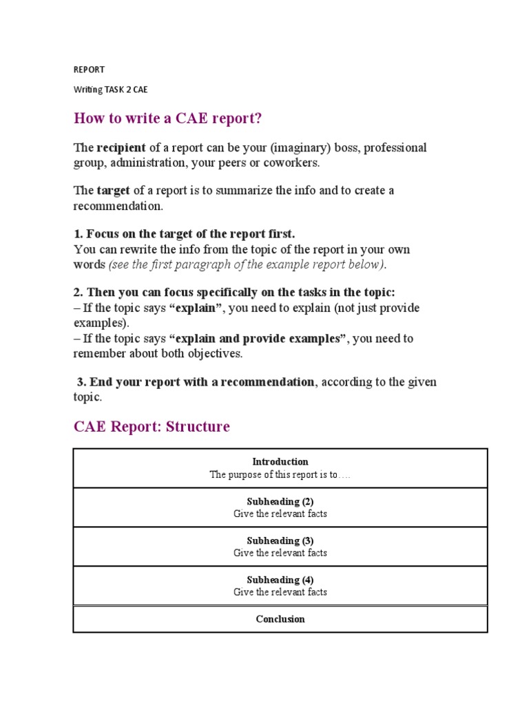 REPORT Format CAE | PDF | Vocabulary | Neuropsychological Assessment