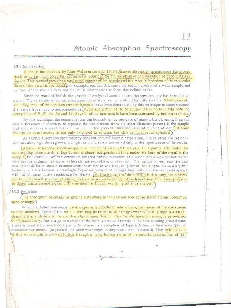 Atomic Absorption Spectroscopy: .! Introduction | PDF | Absorption ...