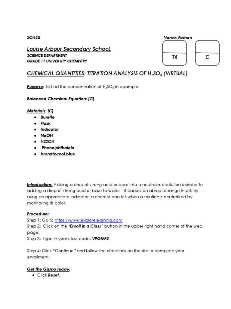 Louise Arbour Secondary School: Science Department Grade 11 University ...