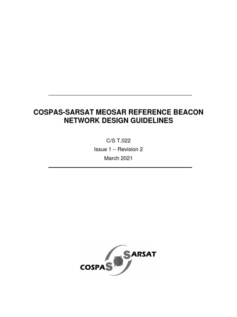 Cospas-Sarsat Meosar Reference Beacon Network Design Guidelines | PDF ...