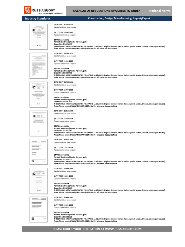 OFFICIAL CATALOG 1555 (Order Your Norms, Standards, Directives HERE) | PDF