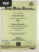 MBA - Sample Certificate | PDF
