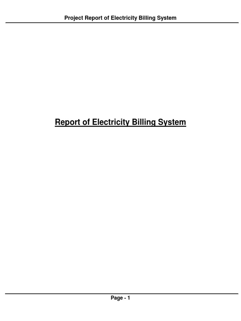 Electricity Billing System Pdf Software Testing Relational Database