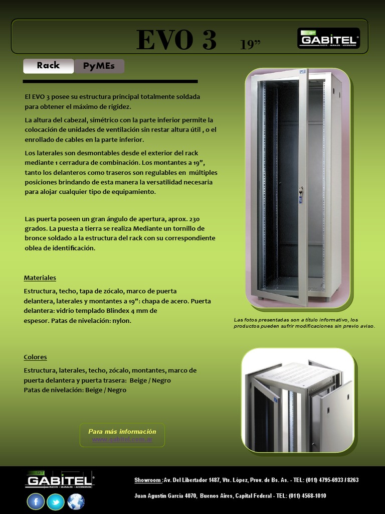 Rack EVO 3: Manual en Español | PDF | Equipo | Bienes manufacturados