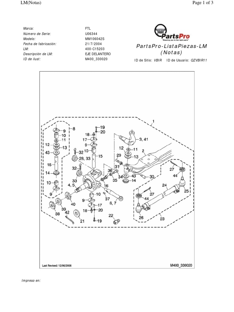 Lista de Piezas para MM106042S | PDF | Ingeniería mecánica | Science