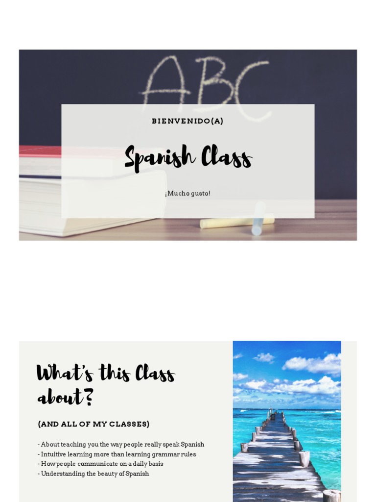 A1.1 Introduction Spanish Class | PDF | Language Families | Semantic Units