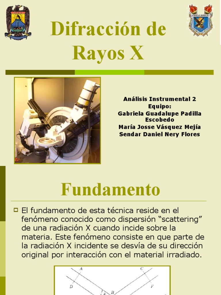 Funcionamiento del Difractómetro de Rayos X | PDF | Cristalografía de ...