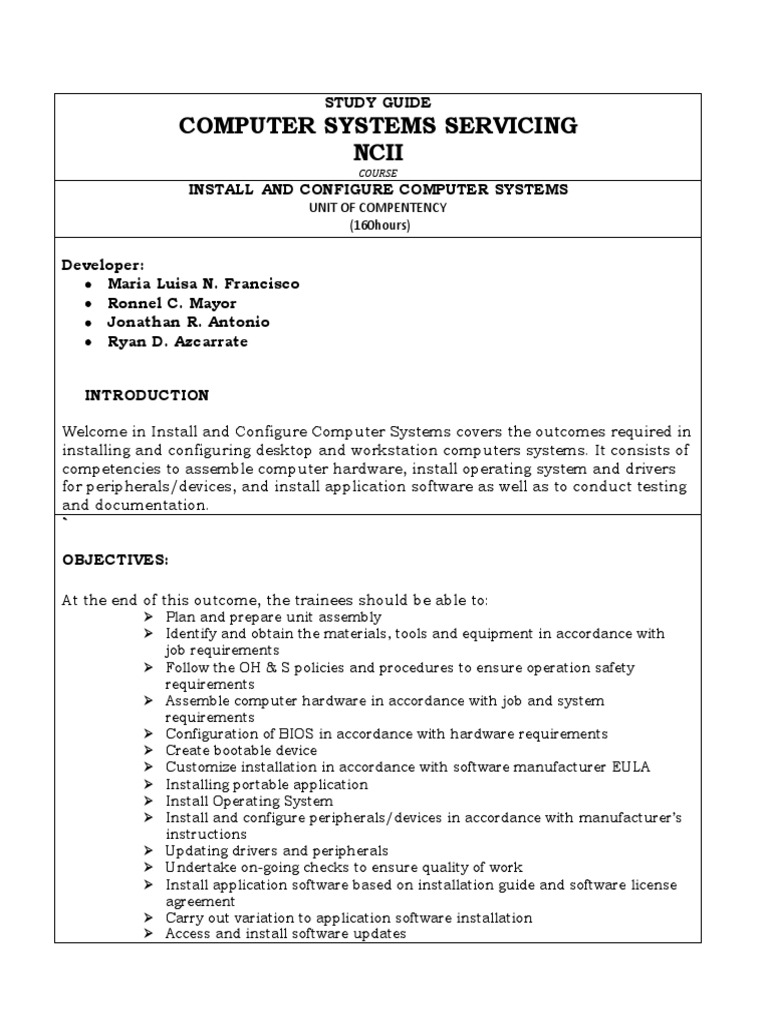 Studyguide Css LO4 Install Application Software | PDF