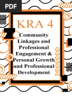 Kra 4 Community Linkages and Professional Engagement & Personal Growth and | PDF | Pedagogy ...